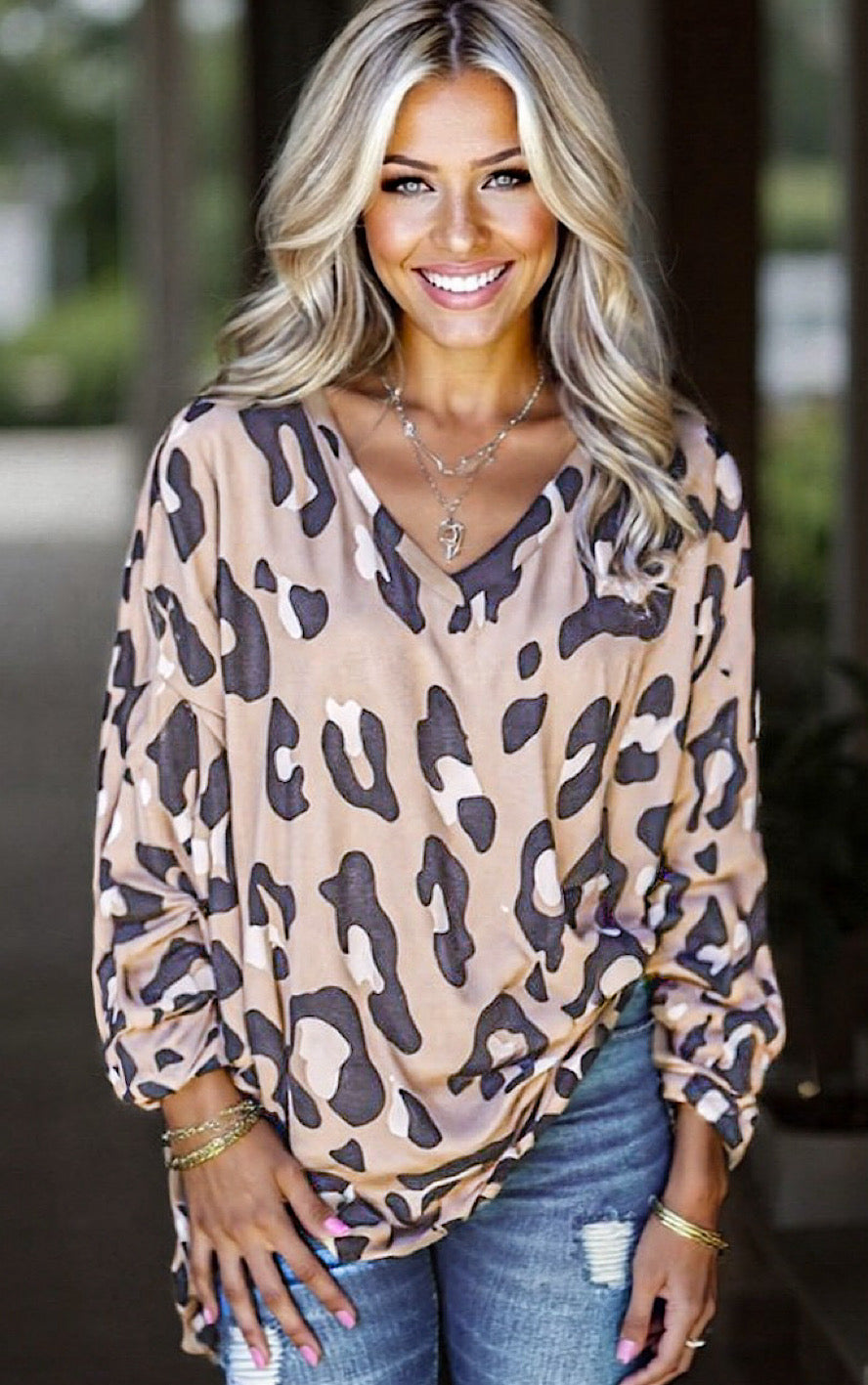 Neutral Allure Leopard Print Top – The Coral Cactus Boutique